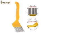 China Orange Beekeeping Equipment Stainless Steel Needle Honey Uncapping Fork Hive Tools for Sale for sale