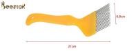 China Orange Beekeeping Equipment Stainless Steel Needle Honey Uncapping Fork Hive Tools for Sale for sale