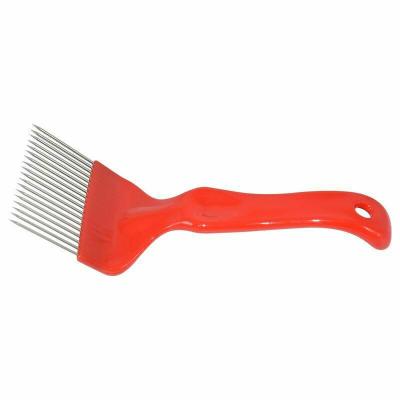China Beekeeping Tool Red Uncapping Fork Stainless Steel Needles for honey uncapping for sale