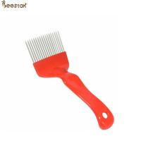 China Beekeeping Tool Red Uncapping Fork Stainless Steel Needles for honey uncapping for sale