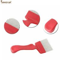 China Beekeeping Tool Red Uncapping Fork Stainless Steel Needles for honey uncapping for sale