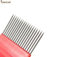China Beekeeping Tool Red Uncapping Fork Stainless Steel Needles for honey uncapping for sale