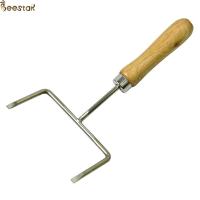 China Beekeeping Equipment Stainless Steel Foundation Sheet Fork With Wooden Handle for sale