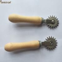 China Beekeeping Tool wooden handle Frame Manual Wheel Type Wire Embedder for beekeeping for sale