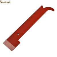 China Honey Bee Hive Tool Uncapping Knife Beekeeping Equipment Red Hive Tool With Hook for sale