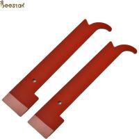 China Honey Bee Hive Tool Uncapping Knife Beekeeping Equipment Red Hive Tool With Hook for sale