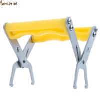 China Durable Apiculture Beehive Tools Yellow Beekeeping Frame Grip With Plastic Handle for sale