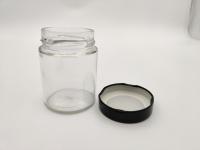 China 250ml Honey Jar And Spoon Glass Bottle For Honey Packaging for sale