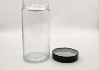 China Glass 1000ML Empty Honey Jars Transparent Glass Honey Containers for sale