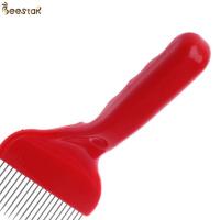 China Red Thick Handle Stainless Steel Uncapping Fork 20.5cm Length Hive Tool for Beekeeping for sale