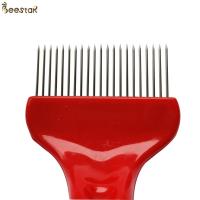 China Red Thick Handle Stainless Steel Uncapping Fork 20.5cm Length Hive Tool for Beekeeping for sale