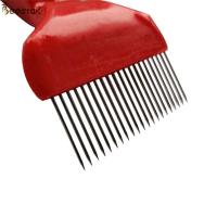 China Red Thick Handle Stainless Steel Uncapping Fork 20.5cm Length Hive Tool for Beekeeping for sale
