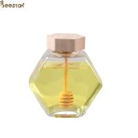 China 100ML Transparent Hexagon Honey Jars Jam Sauce Hex Honey Jars for sale