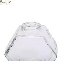China 380ML Clear Glass Honey Jar And Spoon Jam Sauce Jar Storage Bottles & Jars for sale