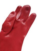 China Red Rubber Honey Bee Gloves With White Cloth Sleeve Beekeeping Gloves for sale