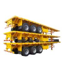 China Hot Selling  40ft & 20ft &45ft& 53ft Steel Container Durable  Flatbed Semi-Trailer for Normal Bulk Cargo Transport for sale