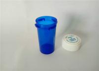 China Water Resistant Reversible Cap Vials , Blue 16DR Plastic Prescription Bottles for sale