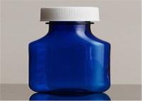 China Even Thickness Plastic Liquid Medicine Bottles , 3 OZ Blue Liquid Prescription Bottles for sale