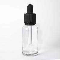 China Smooth Open Clear Glass Essential Oil Dropper Bottles With Child Resistant Cap for sale
