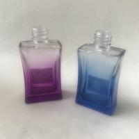 China Painted Color Gradient Glass Perfume Bottles 50ml Spray With Screw Cap for sale