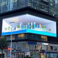 China Outdoor Fixed Giant 3D Led Video Wall Billboard Advertising Panel P5 P6 P8 P10 HD Naked-Eye LED Display Screen With Corner for sale