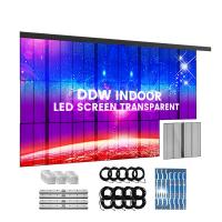 China Hight Brightness See Through Windows Clear Glass Video Wall P2.6 P2.8 P3.9 HD Transparent Led Screen for Advertising Display for sale