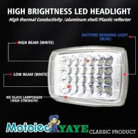 China Classic CD70 CG125 Bright Motorcycle Headlight With DRL And 24 Lamp Design for sale