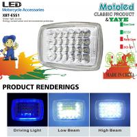China Classic CD70 CG125 Bright Motorcycle Headlight With DRL And 24 Lamp Design for sale