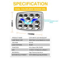 China CD70 CG125 70cc Moto Led Headlight DC12V Dual Color White Yellow DRL Headlight for sale