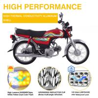 China CD70 CG125 70cc Moto Led Headlight DC12V Dual Color White Yellow DRL Headlight for sale