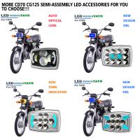 China CD70 CG125 Motorcycle LED Headlight with DRL and Long Lifespan Universal Fitment for sale