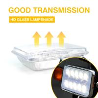 China 4x6 inch Cg125 125cc Red Blue Motorcycle Led Light Headlights with Plastic Reflector for sale