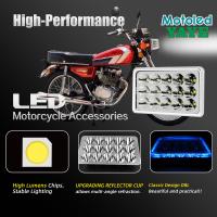 China DC12V 12 Lamp Chips Semi-assembly White DRL Blue Motorcycle LED Accessory Headlight for sale