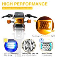 China 575*350*295 mm YAYE CG125 Built-in Motorcycle LED Headlight Bulb with DRL / Turn Signal for sale