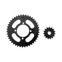 China Motorcycle Chain Sprocket Kit For Honda CG125 Suzuki GN125 WY125 ZJ125 CD70 for sale