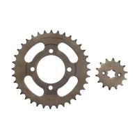 China Motorcycle Chain Sprocket Kit For Honda CG125 Suzuki GN125 WY125 ZJ125 CD70 for sale