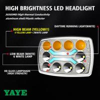 China IP67 Yellow White High Beam White Low Beam DRL Motorcycle LED Headlight Semi-assembly for sale
