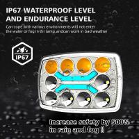 China IP67 Yellow White High Beam White Low Beam DRL Motorcycle LED Headlight Semi-assembly for sale