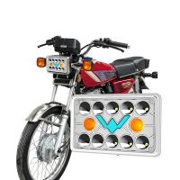 China YAYE CG125 DC12V Semi-assembly Red DRL White Hi/Lo Beam Motorcycle LED Headlight Durable for sale