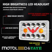 China YAYE CG125 DC12V Semi-assembly Red DRL White Hi/Lo Beam Motorcycle LED Headlight Durable for sale