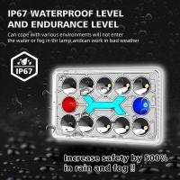 China DC12V Semi-assembly Red Blue Flash DRL White Hi/Lo Beam LED Headlight for Honda-CG125 for sale