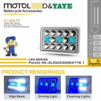 China Plastic Reflector 6*4 inch DC12V Cg125 125cc DRL Flash Motorcycle LED Accessory Headlight for sale