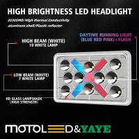 China High Low Beam Red Blue Pink DRL Motorcycle LED Headlight for YAYE CG125 DC12V by YAYE for sale