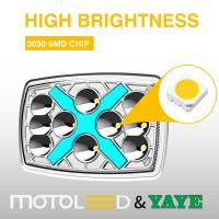 China Plastic Reflector YAYE CG125 XBT-06 LED Headlight with 12 Lamp Chips and IP67 Rating for sale