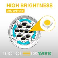China Motorcycle Headlight YAYE GM125 6 inch Length Dual Color Turn Signal and DRL Function for sale