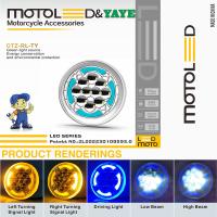 China Motorcycle Headlight YAYE GM125 6 inch Length Dual Color Turn Signal and DRL Function for sale