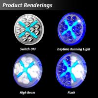 China YAYE GN125 2 In 1IP67 High Brightness Round Motorcycle Headlight with DRL Turn Signal for sale