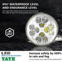 China YAYE GN125 2 In 1IP67 High Brightness Round Motorcycle Headlight with DRL Turn Signal for sale