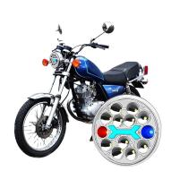 China 743*312*310mm YAYE 5.75 Inch GN125 LED Accessory Red Blue Flash Motorcycle High Low Beam DRL Headlight for sale