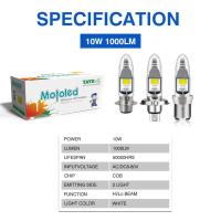 China HS1 BA20D H6 White Motorcycle Led Headlight Bulb 1000lm High Low Beam for sale